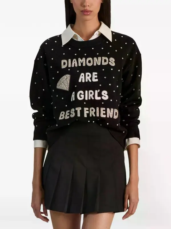 Alice + Olivia Perry Crystal-embellished Sweater