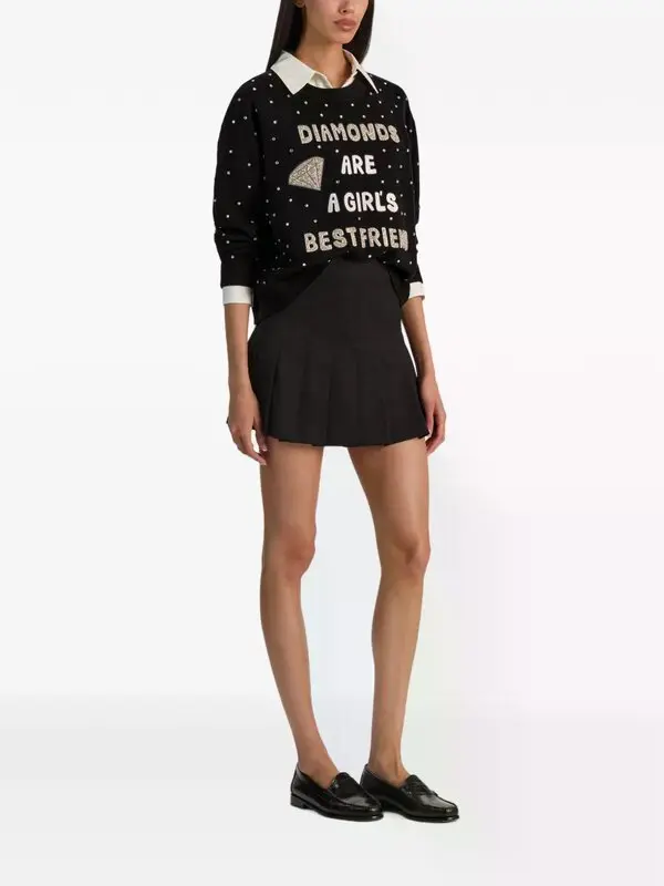 Alice + Olivia Perry Crystal-embellished Sweater