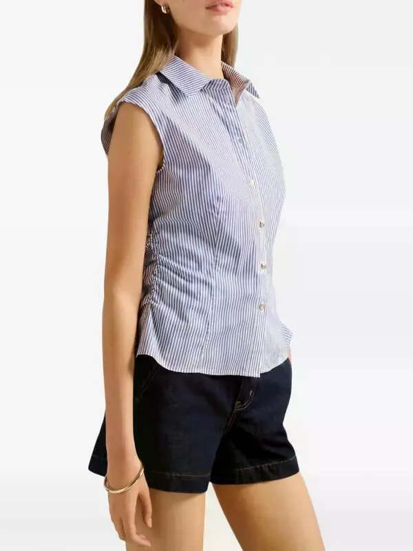 EVER NEW Nova Ruched Striped Top - Blue