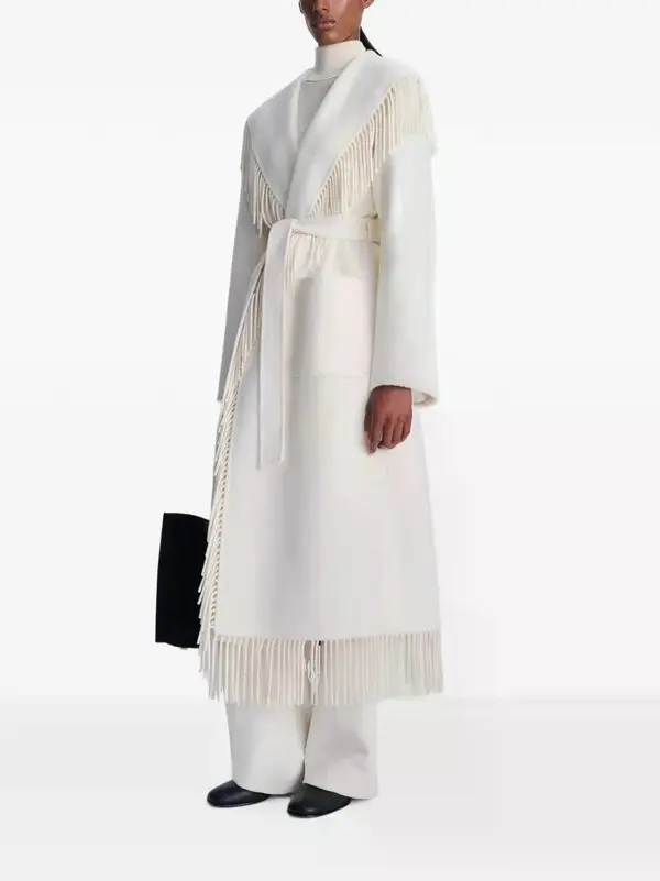 Simkhai Carrie Fringe Coat - Neutrals