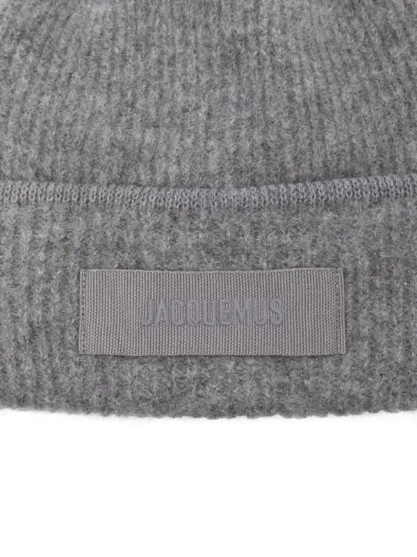 Jacquemus Le Bonnet Grosgrain Hat - Grey