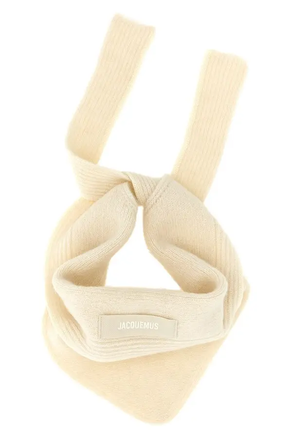 Jacquemus Le Chale Gros-grain' Bandana - White