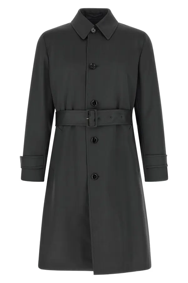 LARDINI Virgin Wool Trench Coat