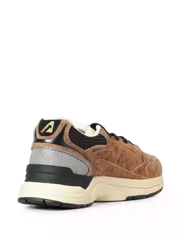 AUTRY Hyperway Leopard-print Panelled Sneakers - Brown