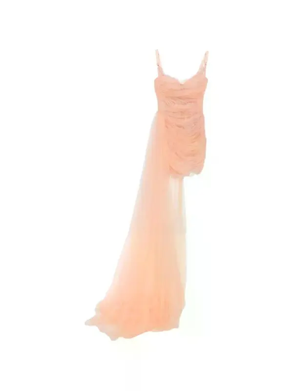 MARIA LUCIA HOHAN Elsinora Ruched Lace-trim Mini Dress - Pink