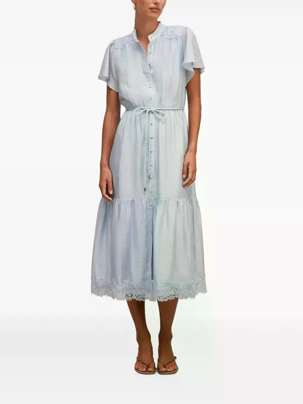EVER NEW Harriet Lace-trim Embroidered Midi Dress