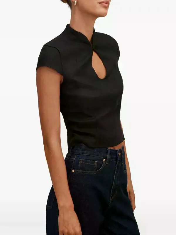 EVER NEW Ayla Keyhole Linen Top