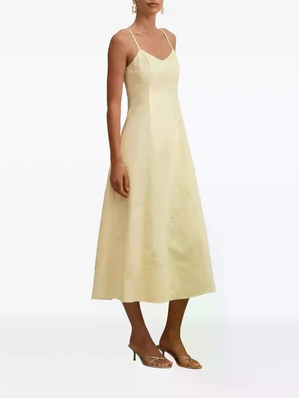 EVER NEW Tiffany Sequin-embroidered Midi Dress - Yellow