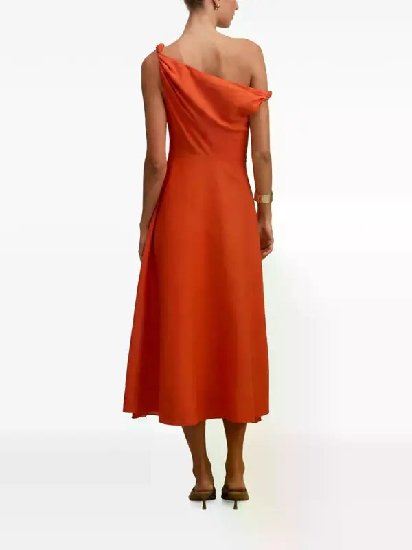 EVER NEW Vinetta Asymmetric Twist-detail Midi Dress