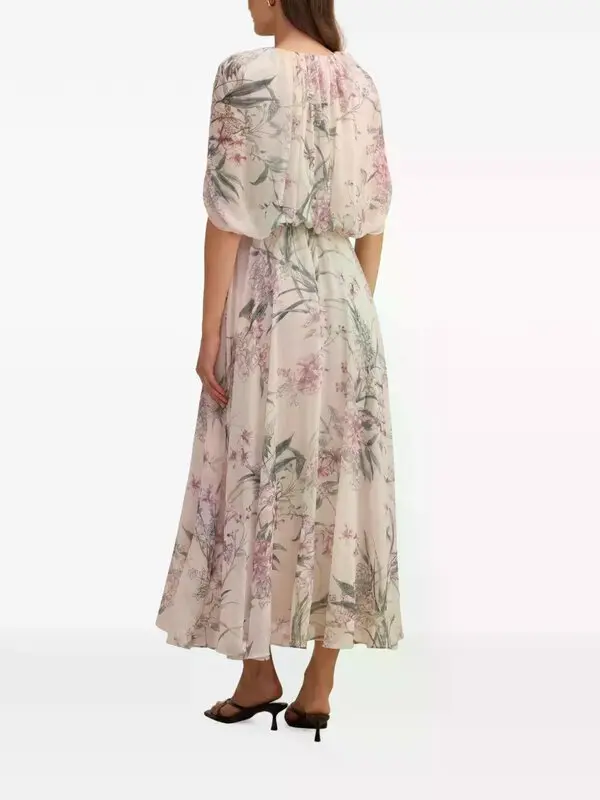 EVER NEW Jodie Floral-print Cape Midi Dress - Pink