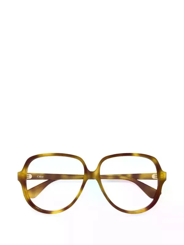 Chloé Salomé Tortoiseshell-effect Geometric-frame Glasses