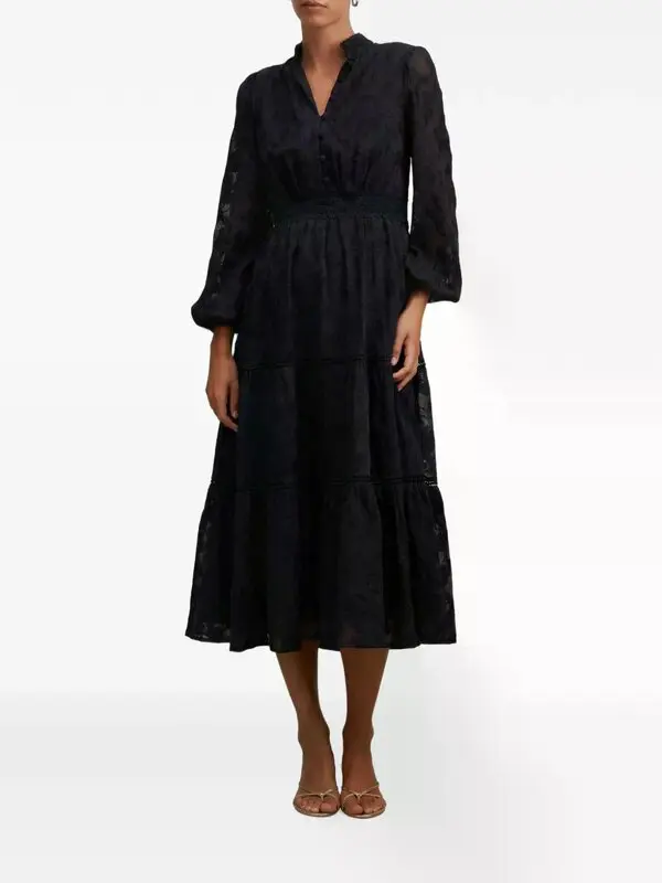 EVER NEW Nala Embroidered Midi Dress