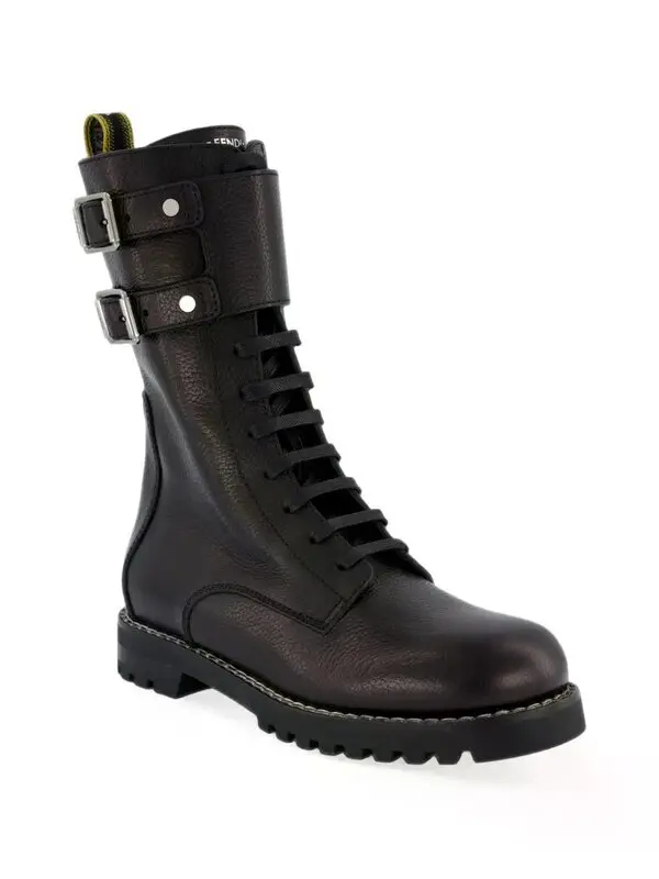 Fendi Commando Buckle-detail Biker Boots