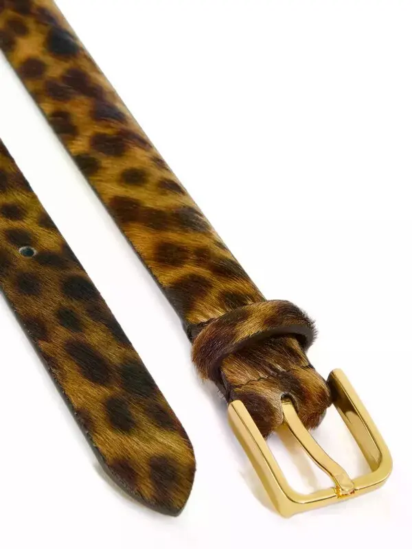 Liviana Conti Jade Leopard-print Pony-hair Belt