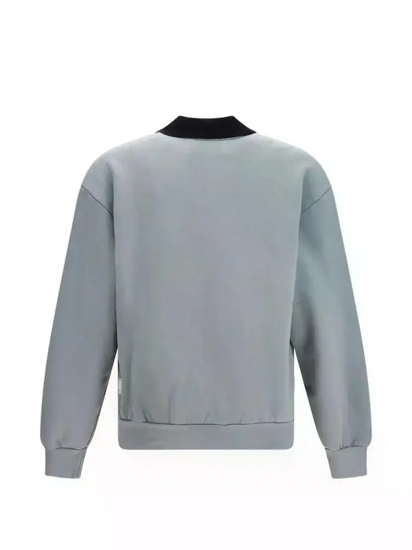 GR10K Replicated 30001 Chest-pocket Polo Sweatshirt - Grey