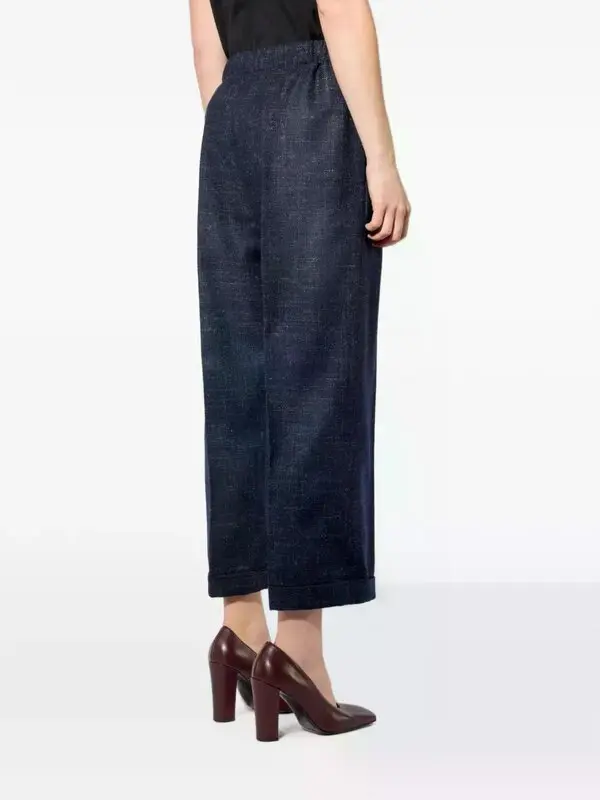 Liviana Conti Elasticated-waistband Pressed-crease Trousers