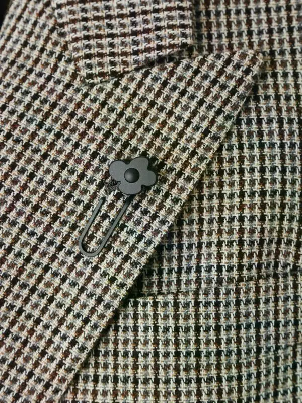 LARDINI Houndstooth Double-breasted Blazer