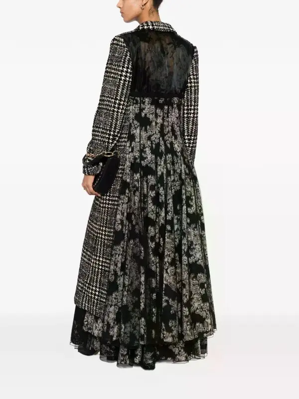 QUETSCHE Prince Of Wales Check Layered Coat