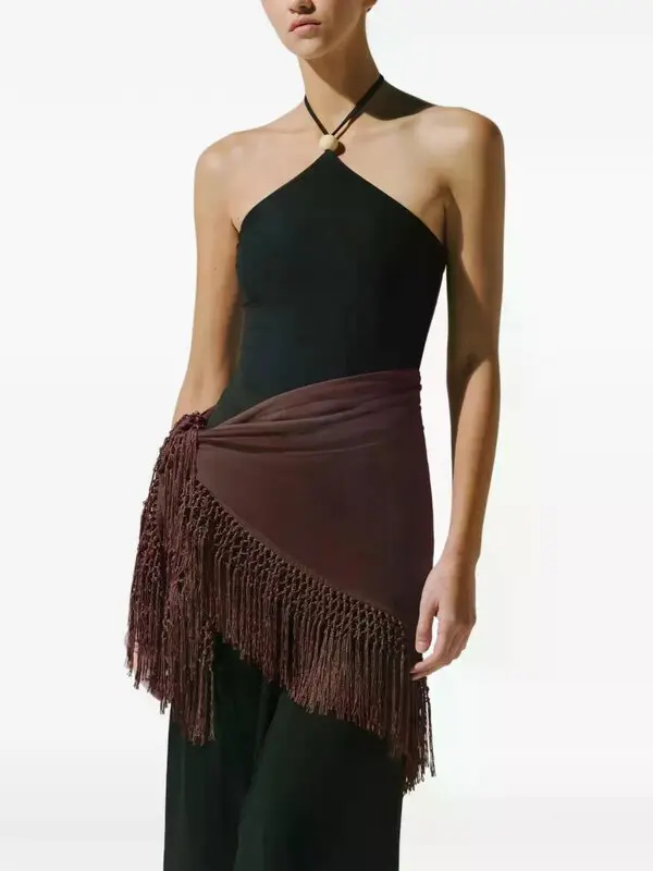 BAOBAB Austin Fringe-detail Scarf - Brown