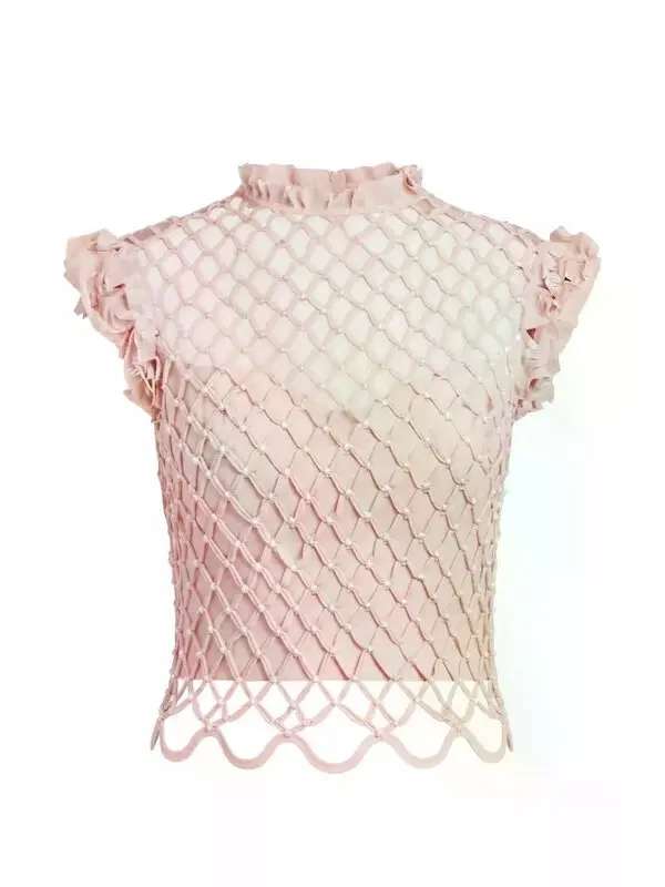 GEMY MAALOUF Ruffled Open-back Top