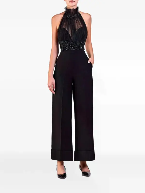 GEMY MAALOUF Pressed-crease Turned-up-cuff Trousers