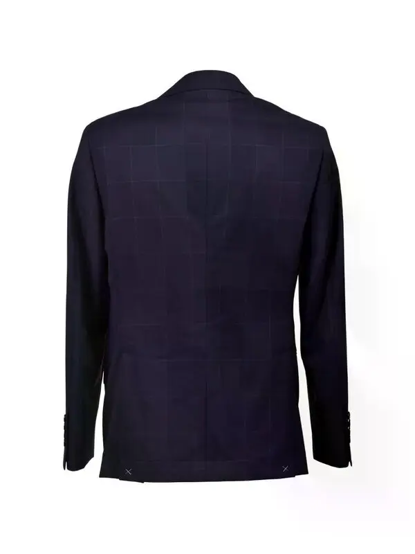 Brunello Cucinelli Windowpane-pattern Virgin Wool Suit