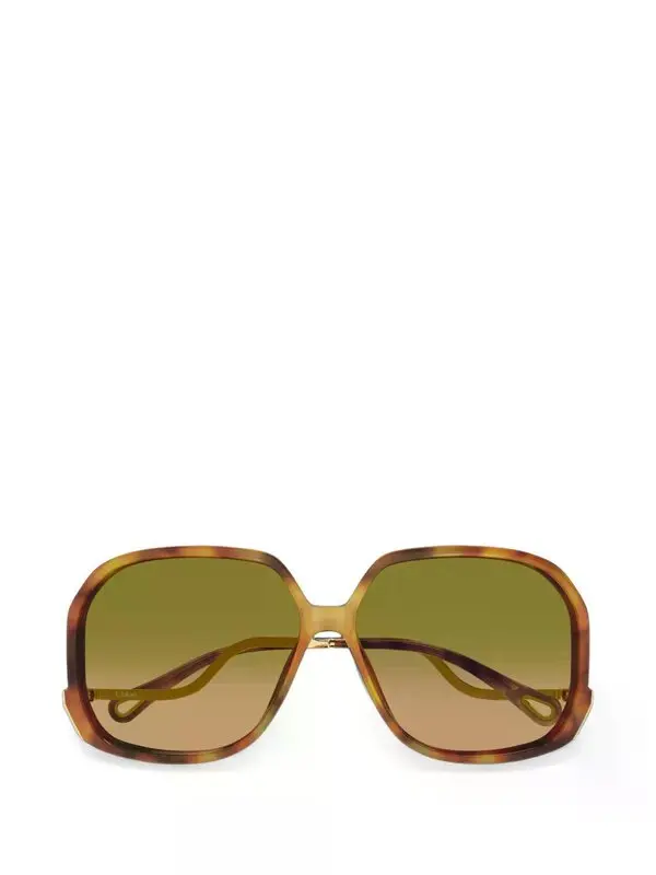 Chloé Wavy Oversized Tortoiseshell-effect Sunglasses