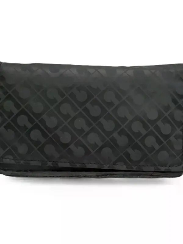 GHERARDINI Monogram-pattern Foldover Make-up Bag - Black