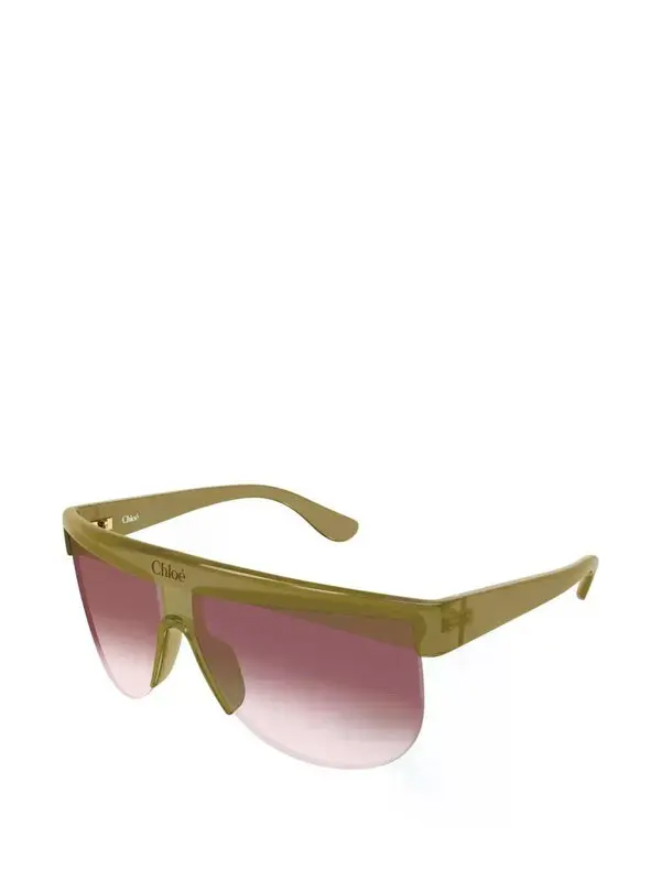 Chloé Explorer Geometric-frame Sunglasses - Green