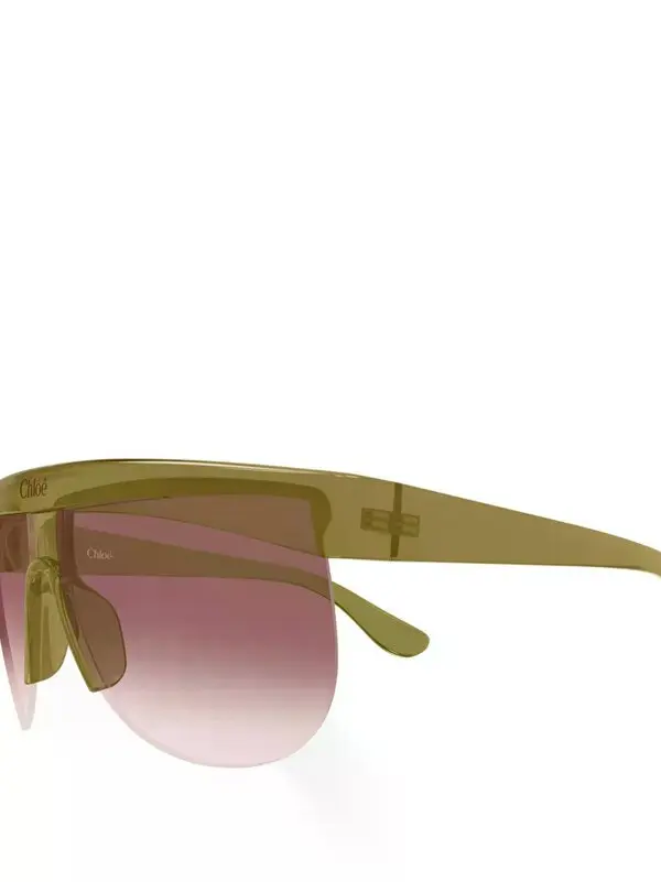 Chloé Explorer Geometric-frame Sunglasses - Green