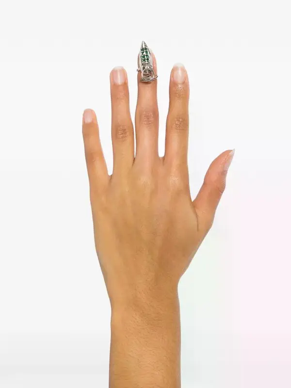 LIMI FEU Embellished Leaf-motif Rings