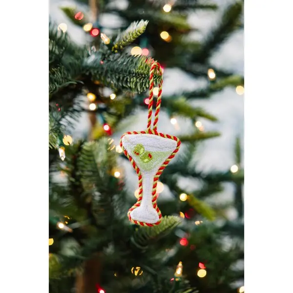 FURBISH Dirty Martini Needlepoint Ornament