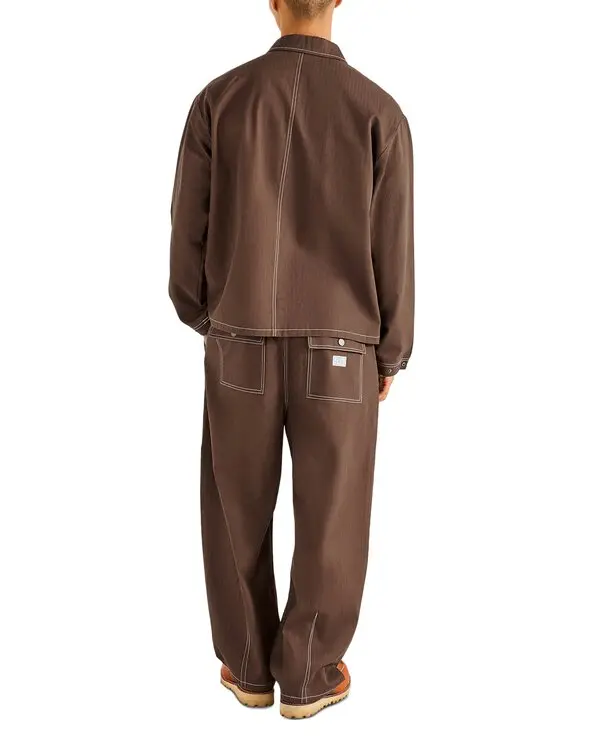 MALBON Station Cotton Relaxed Fit Pants