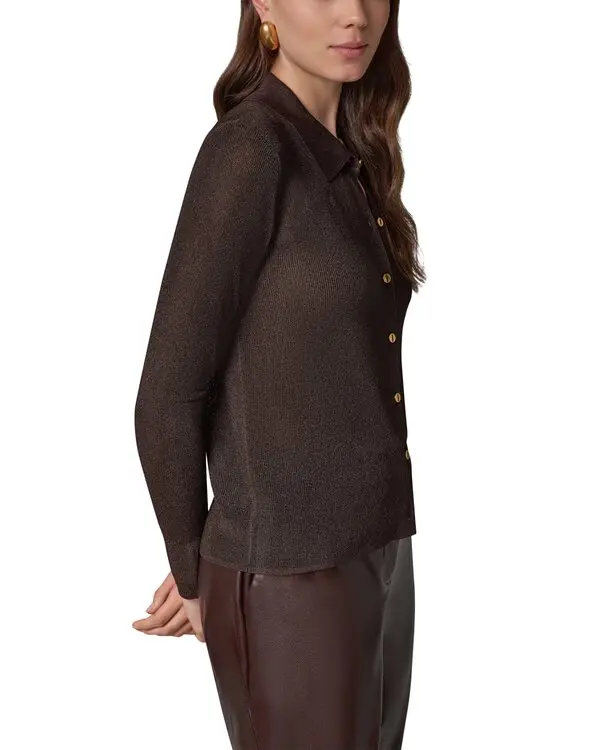Donna Karan New York Collared Cardigan