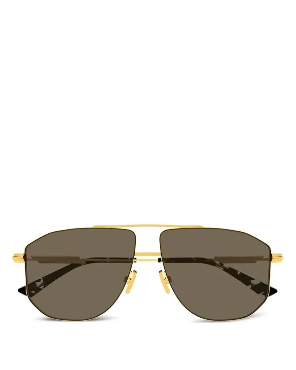 Bottega Veneta Pilot Sunglasses, 59mm