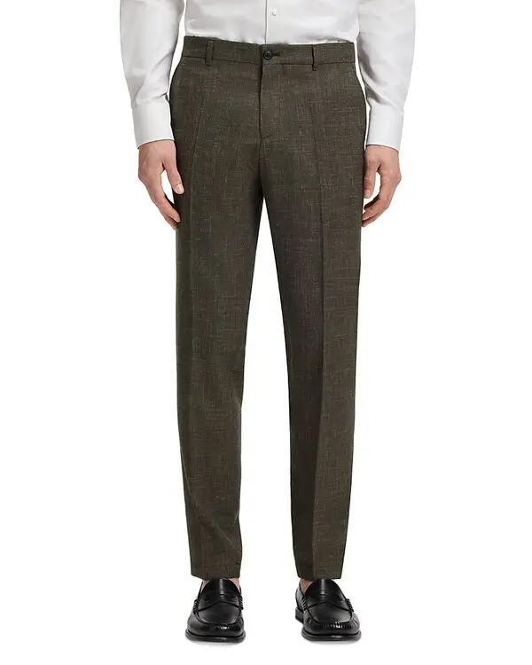 BOSS C-genius Wool & Linen Melange Slim Fit Suit Pants - Open Green