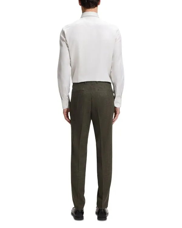 BOSS C-genius Wool & Linen Melange Slim Fit Suit Pants - Open Green