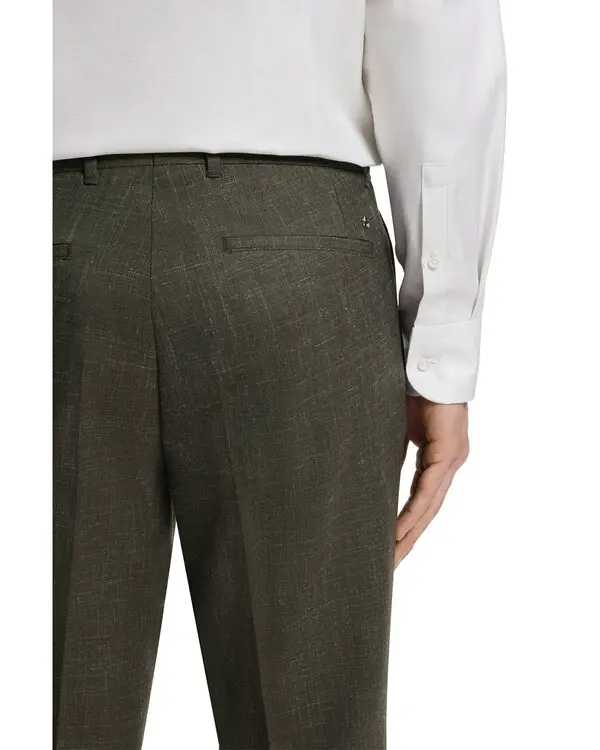 BOSS C-genius Wool & Linen Melange Slim Fit Suit Pants - Open Green