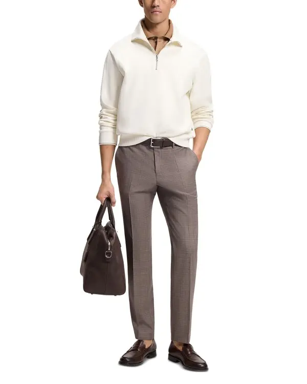BOSS C-seidler Quarter Zip Cotton Sweatshirt