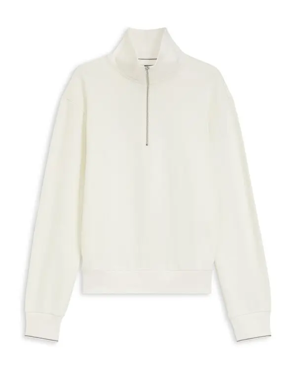 BOSS C-seidler Quarter Zip Cotton Sweatshirt