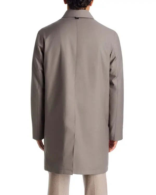 Corneliani Fly Front Raincoat With Removable Liner - Taupe