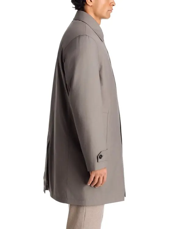 Corneliani Fly Front Raincoat With Removable Liner - Taupe