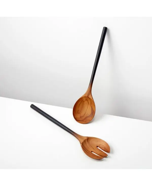 BE HOME Teak Ombre Serving, Set Of 2