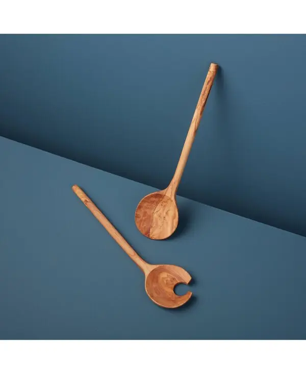 BE HOME Olive Wood Crescent Serving Set