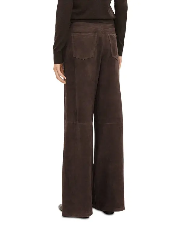 Theory High Rise Suede Wide Leg Jeans