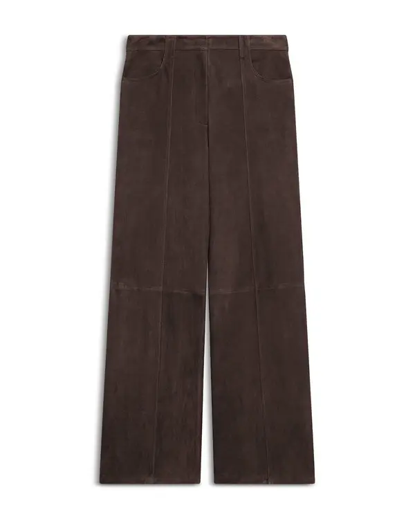 Theory High Rise Suede Wide Leg Jeans