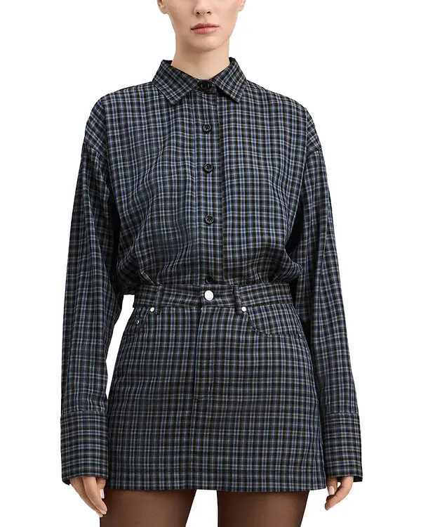 Derek Lam 10 Crosby Jacob Mini Plaid Mini Skirt