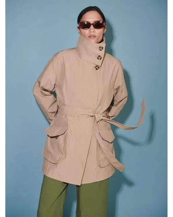 Varley Celina Cotton Blend Belted Jacket