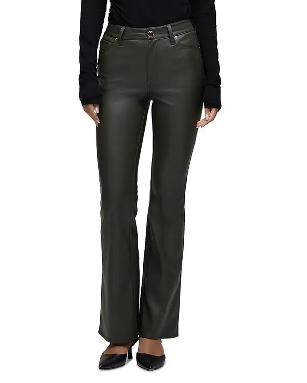 Hudson Jeans Barbara Faux Leather High Rise Bootcut Jeans In Deep Depths