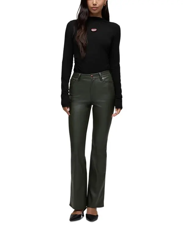 Hudson Jeans Barbara Faux Leather High Rise Bootcut Jeans In Deep Depths